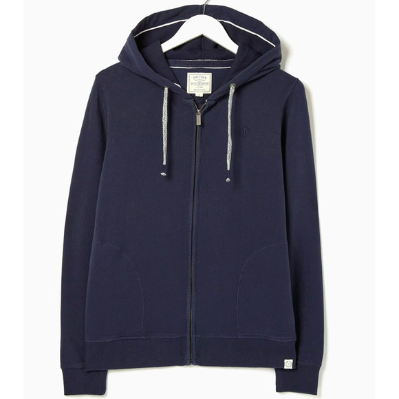 Fat Face | Tops | Fat Face Ava Navy Blue Zippered Hoodie Jacket Womens ...